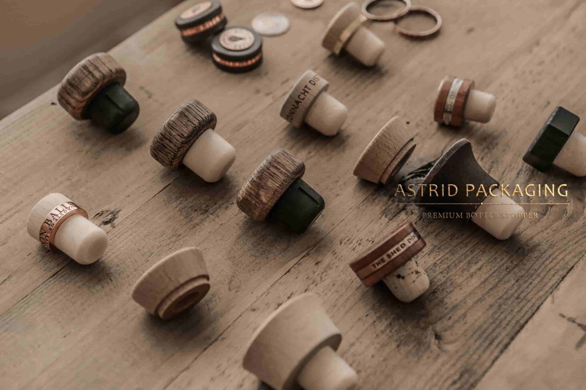 Custom Wood Bottle Stoppers - ASTRID PACKAGING